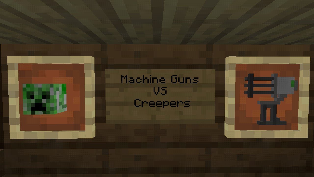 CREEPERS [VS] MACHINE GUN - Minecraft - YouTube