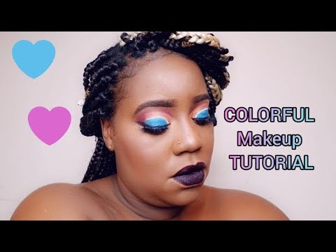COLORFUL MAKEUP TUTORIAL - YouTube