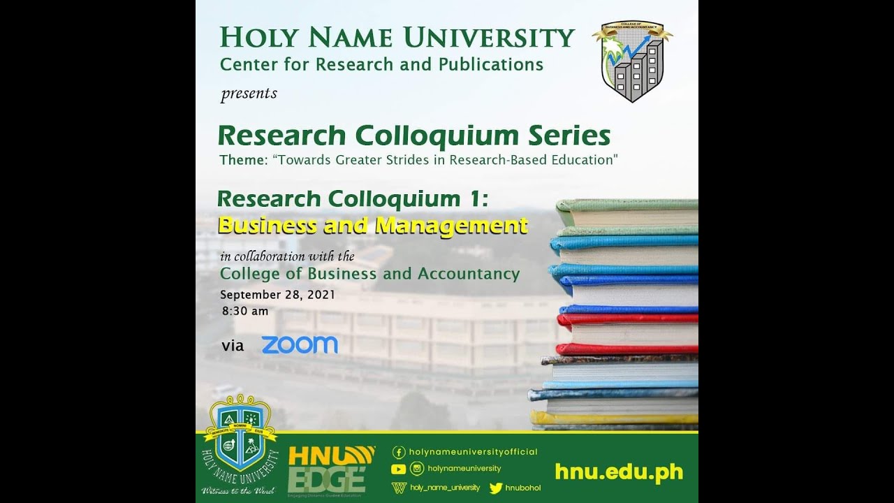 Research Colloquium 1: Business and Management - YouTube