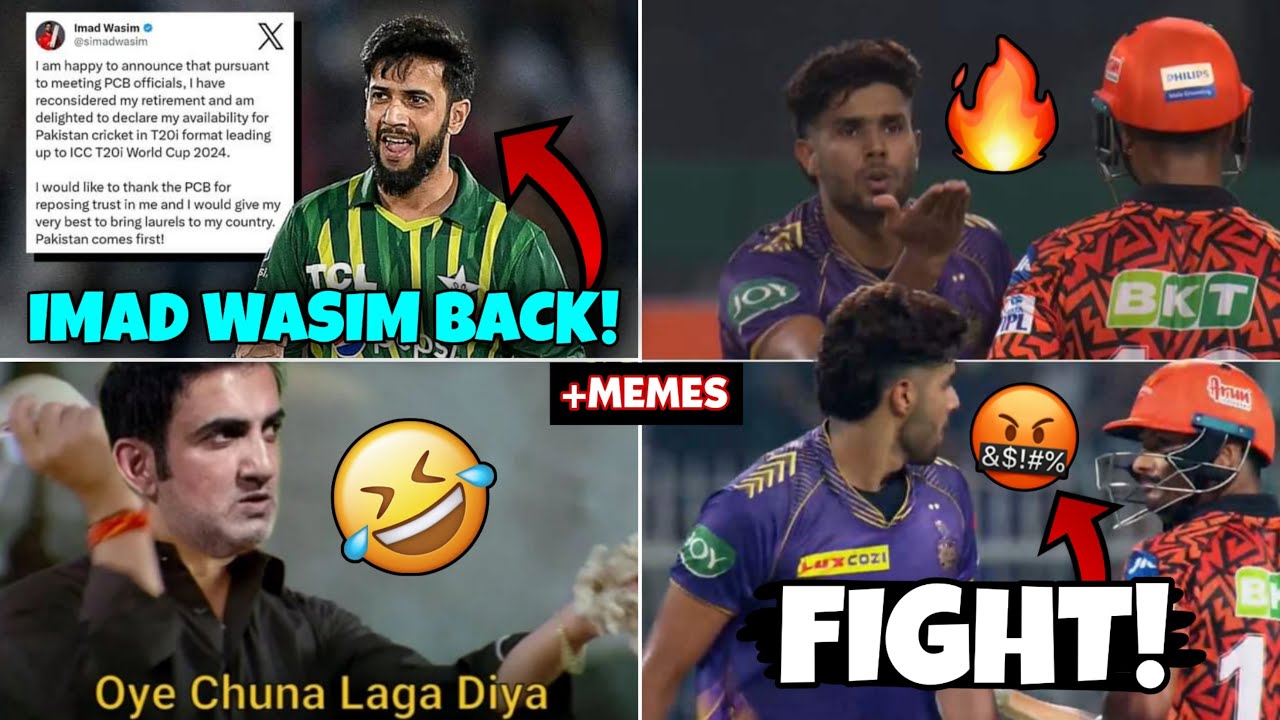 IPL me Players ki Fight! 🤬 | Imad Wasim Comeback! 😯 | Cricket Meme ...
