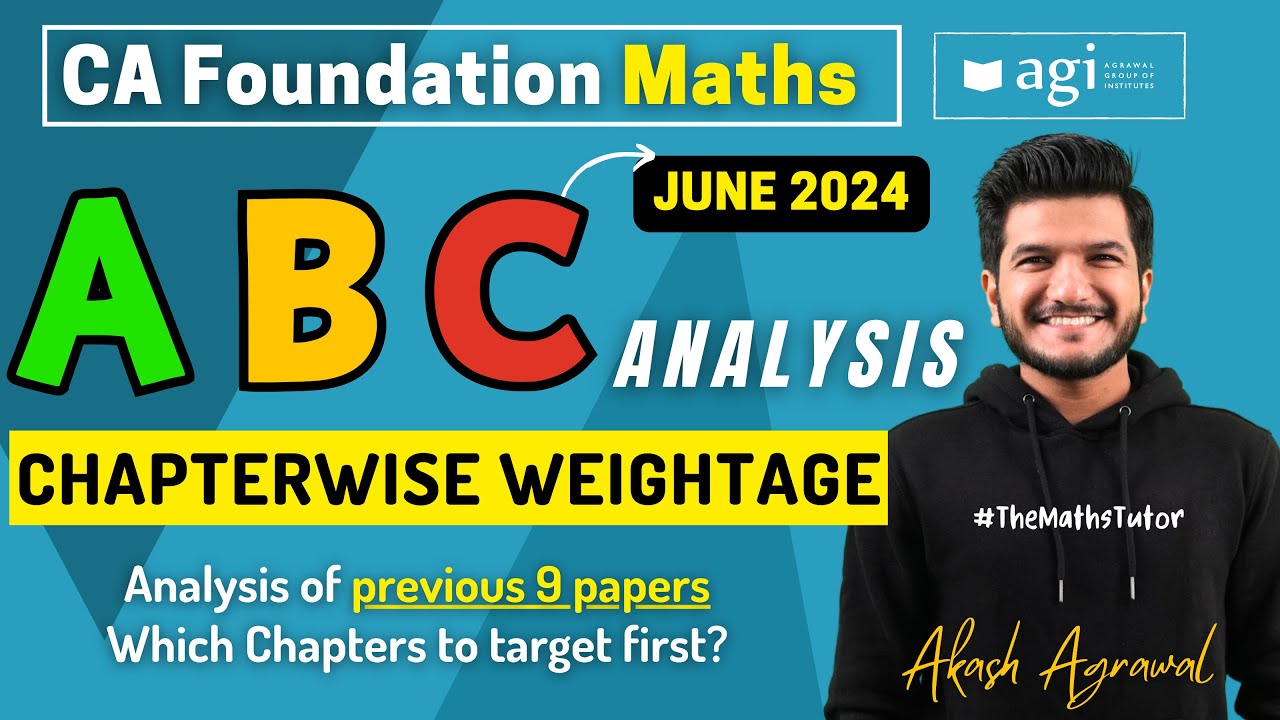 ABC Analysis CA Foundation Maths Stats for June 2024 onwards ...