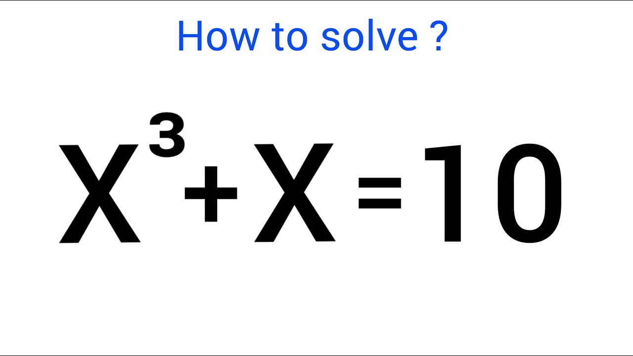 A Nice Algebra Equation • X=? - YouTube