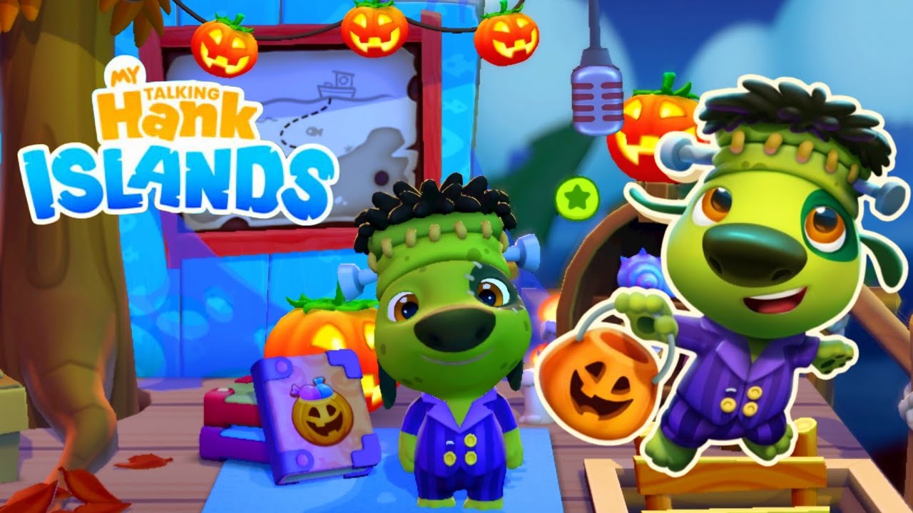 Hank's Fright Night! My Talking Hank Islands Halloween Update Gameplay ...