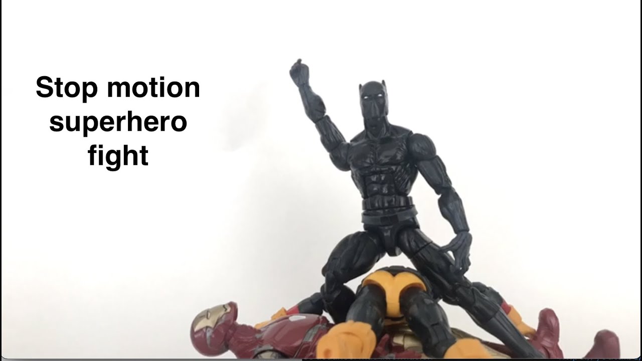 Stop motion superhero fight - YouTube