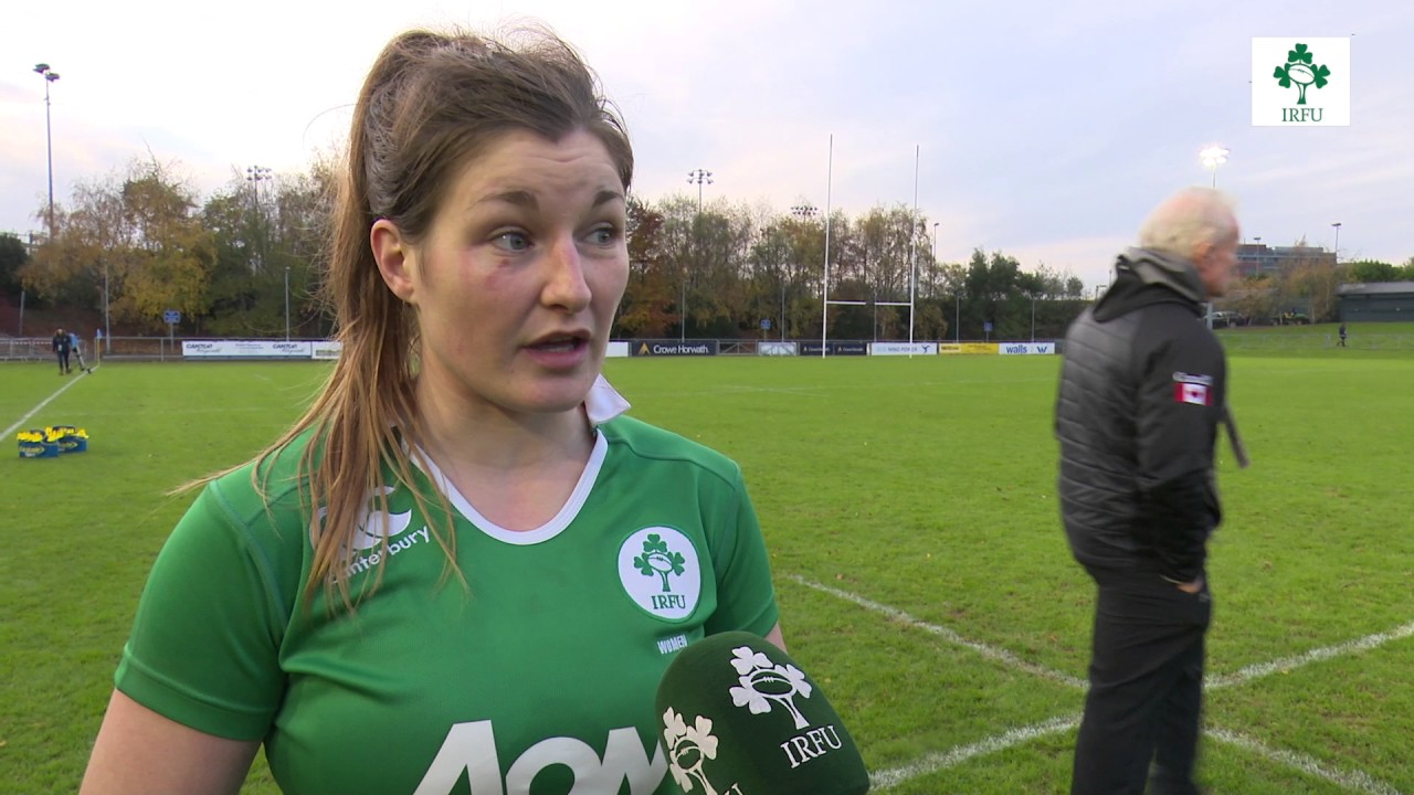 Irish Rugby TV: Anna Caplice On Her First Cap For Ireland - YouTube
