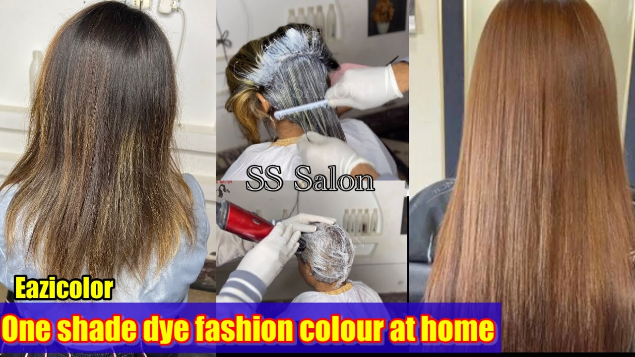 One shade dye fashion colour at home / How to One Shade dye without ...