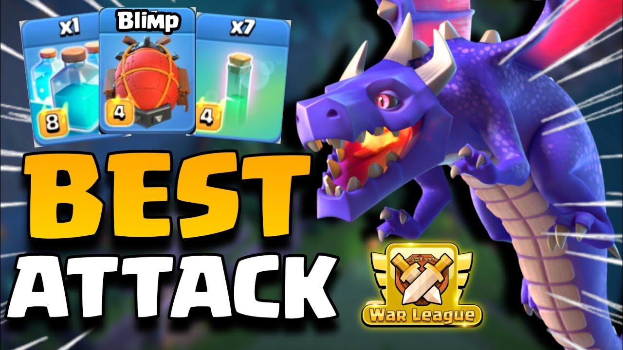 BEST Dragon with Super Archer Blimp Attack Strategy | th15 attack ...