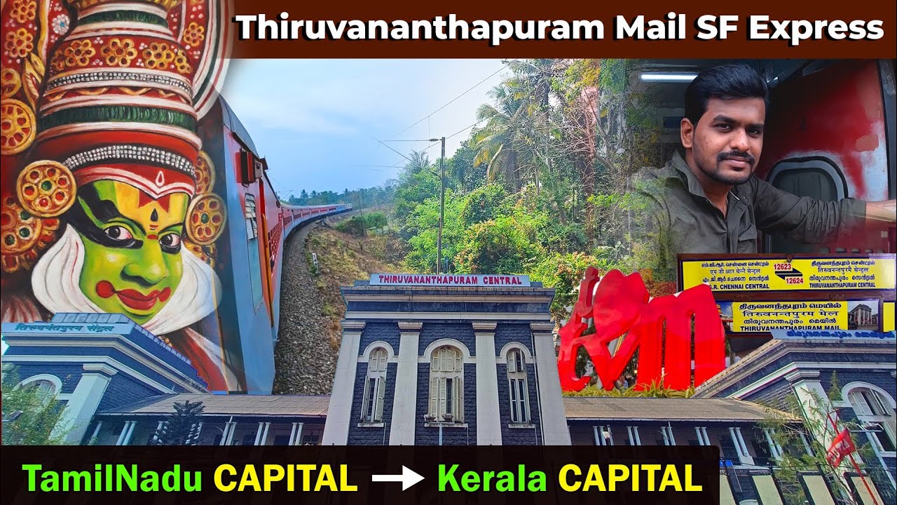 THIRUVANANTHAPURAM MAIL 📬SF EXPRESS TRAVEL VLOG | Chennai to Trivandrum ...