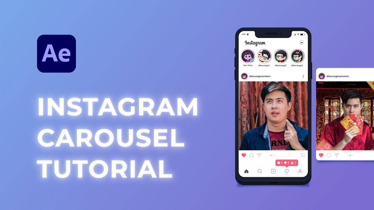 Instagram Carousel Animation | Video Tutorial | After Effects CC 2023 ...