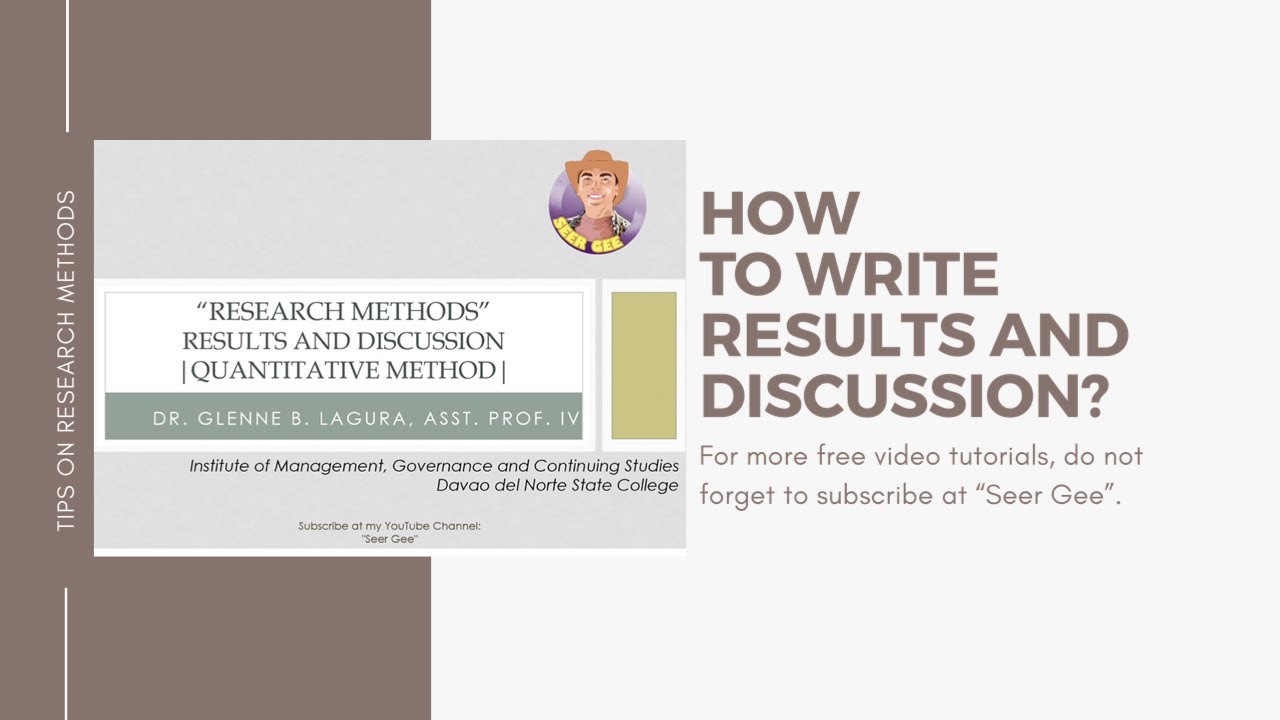 How To Write Results And Discussion Quantitative Method YouTube How To Write Results And Discussion Quantitative Method YouTube