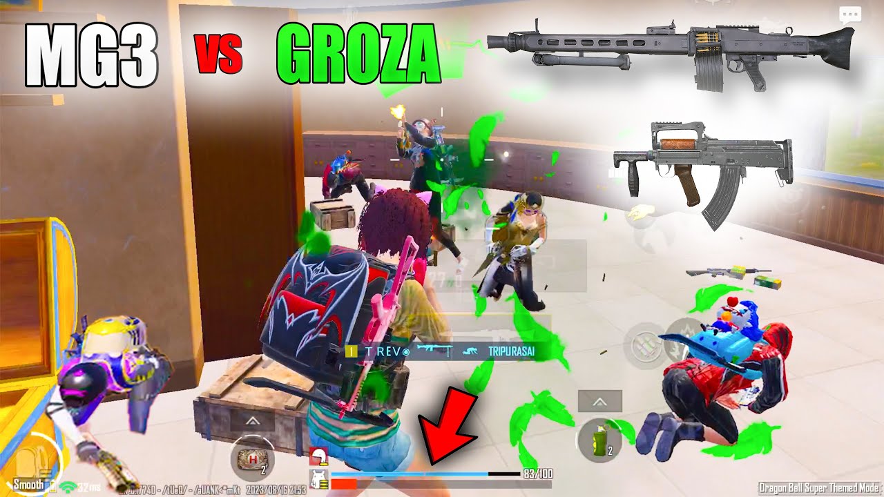 🤯MG3 vs *GROAZA* Who Win's ? | TREVO GAMING | FUNNY GAMEPLAY | GRAOZA ...