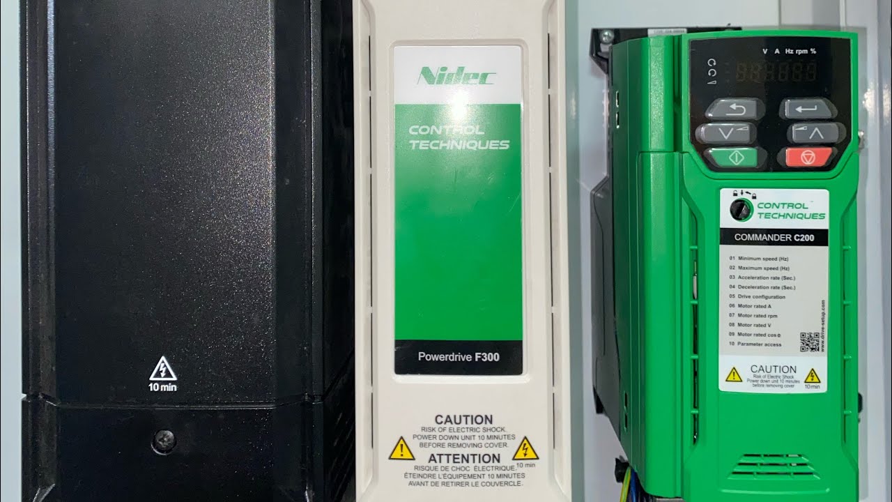 Hướng dần đấu nối và cài đặt biến tần C200 Nidec - YouTube