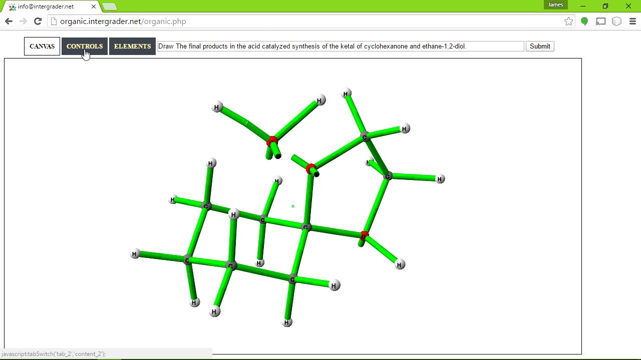 Mechanism: The acid catalyzed synthesis of the ketal of cyclohexanone ...