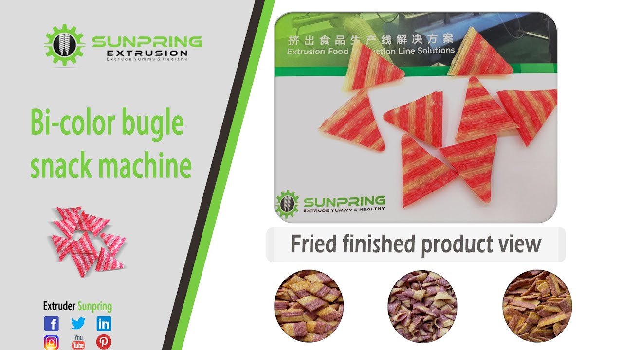 Bi color frying pellet making machine/Double color fried pellet ...