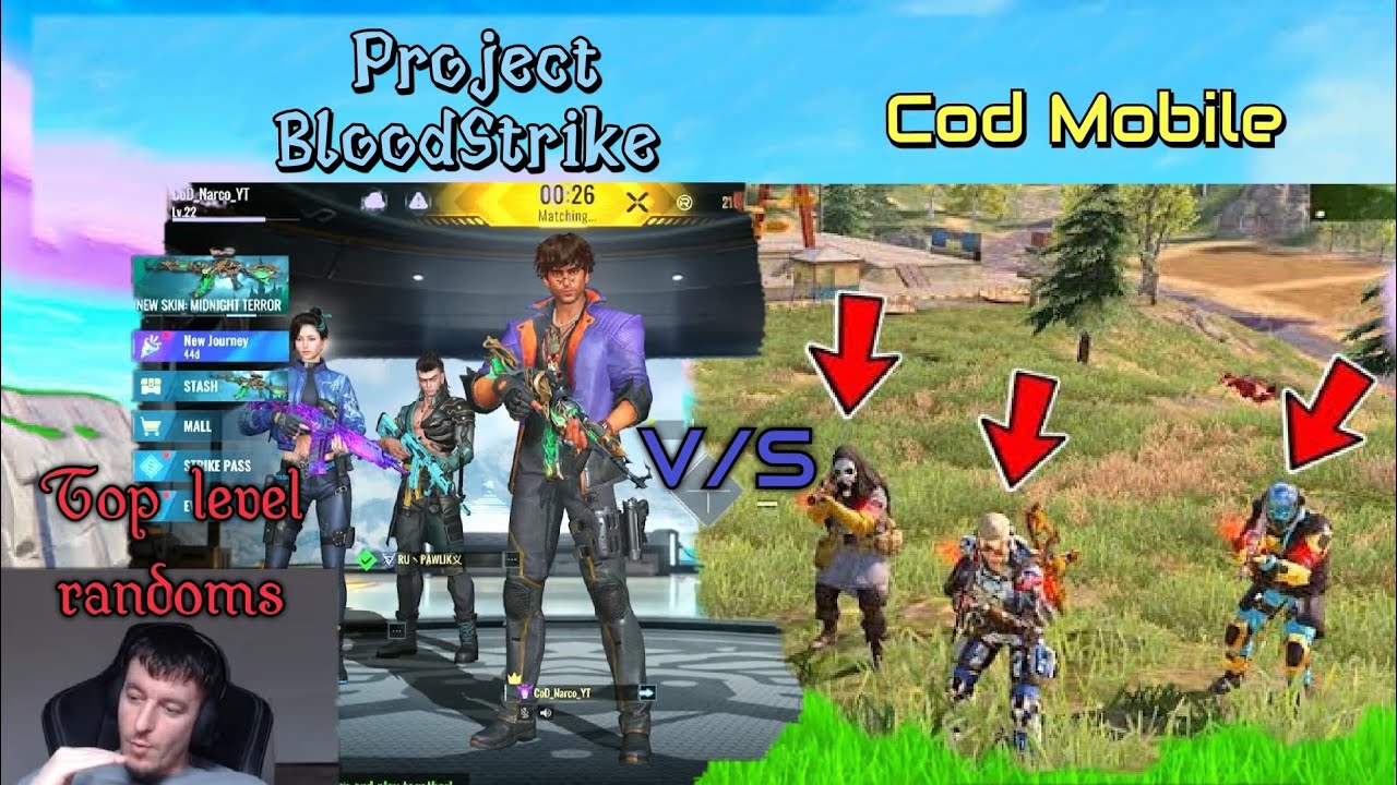 CoD Narco reacts to project BloodStrike vs cod mobile 🤯| randoms in ...