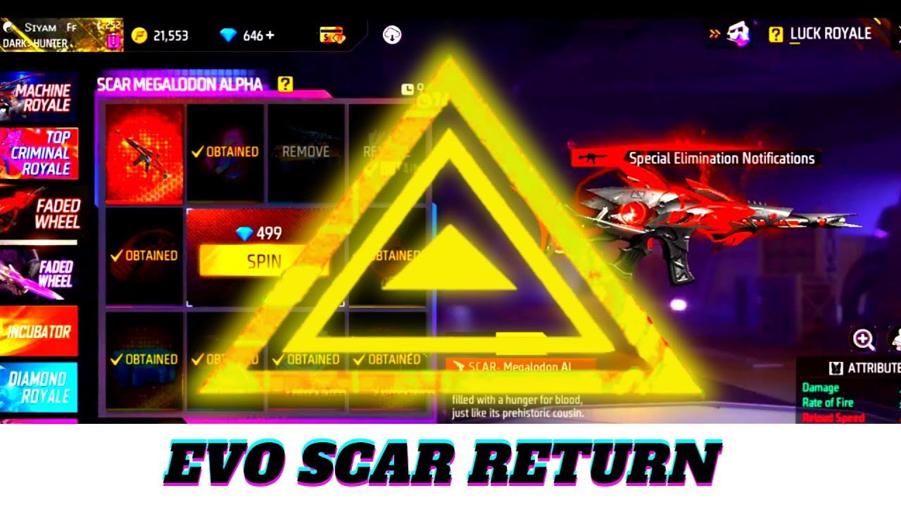 New evo scar free fire। ff new event। new scar ff #ffnewevent #freefire ...