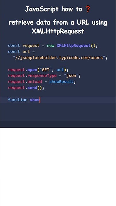 JavaScript how to retrieve data from a web service URL using XMLHttpRequest? - YouTube