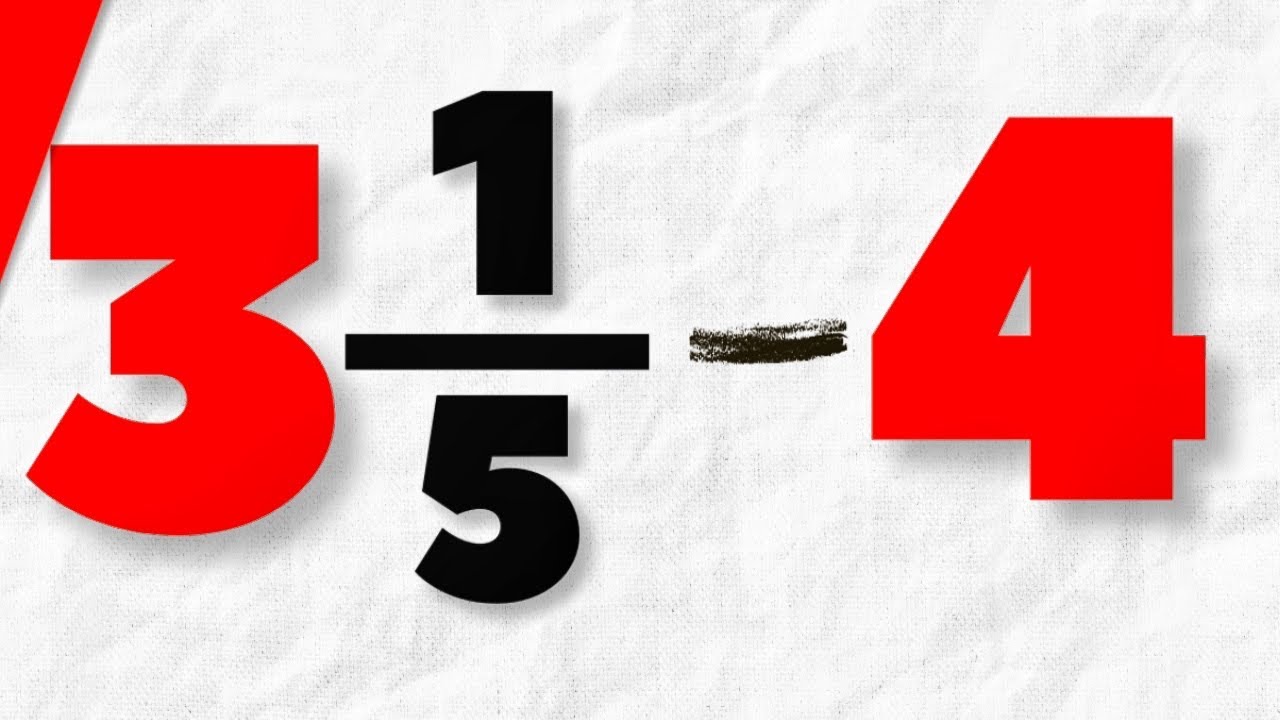Subtracting Whole Numbers from Mixed Numbers Made Easy | Pre-Algebra ...