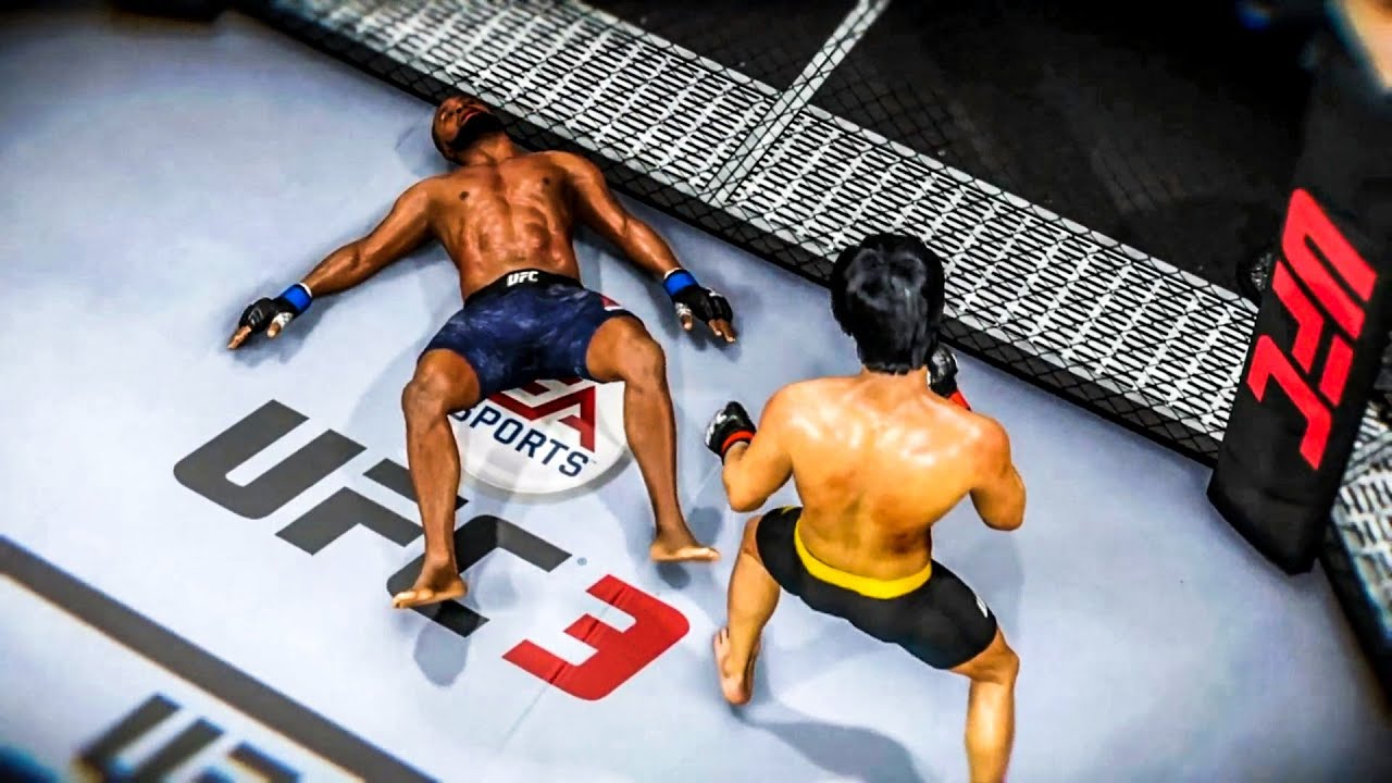 BRUCE LEE VS TYRON WOODLEY | UFC 3 WELTERWEIGHT BOUT | UFC 3 K1 RULES ...