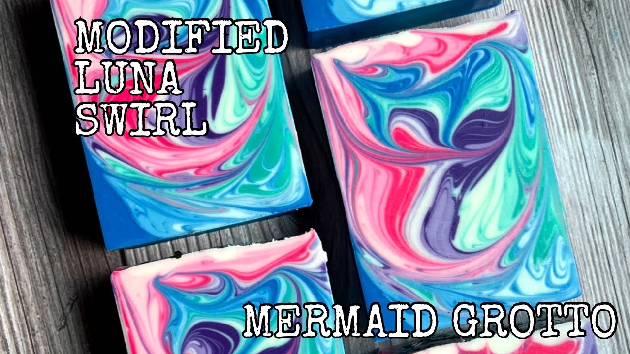 Modified Luna Swirl | 🧜‍♀️ Mermaid Grotto Cold Process Soap | Vegan ...