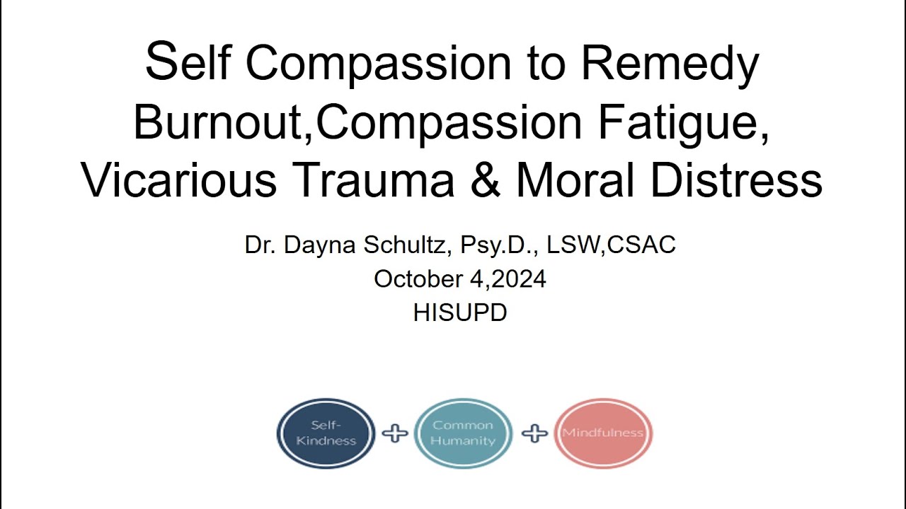 SW25012 Self Compassion to remedy Burnout, Compassion Fatigue ...