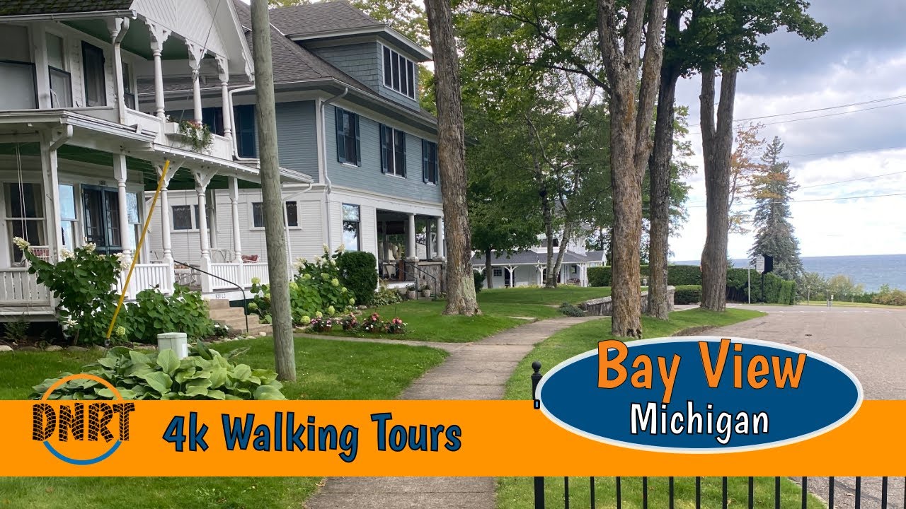 BAY VIEW MICHIGAN 4K WALKING TOUR///Specular Day in one of America's ...