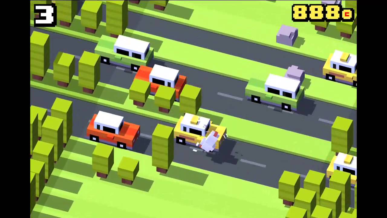 Crossy Road Chicken Death Highlights - YouTube