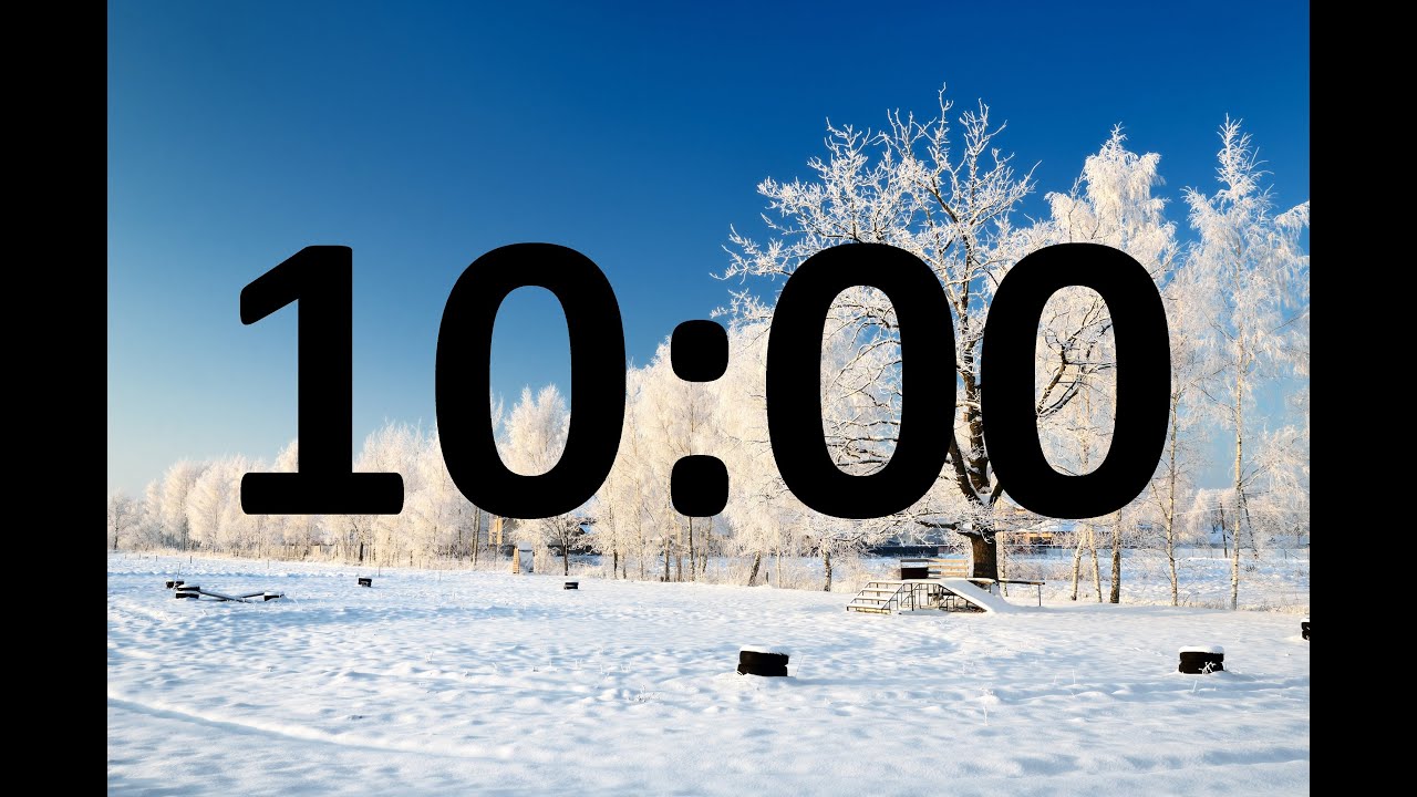 10 MINUTES WINTER TIMER with relaxing music and beautiful landscapes ...