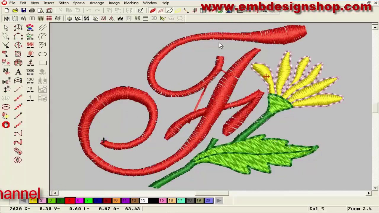 Designs of Machine Embroidery Training || Embroidery Machine design ...