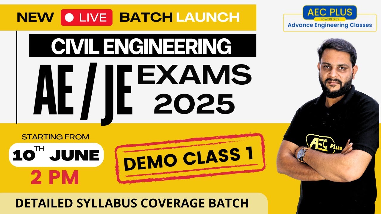 Demo Class 1 | Strength of Materials | Civil Engineering (CE) | AE/JE Exam 2025 - YouTube