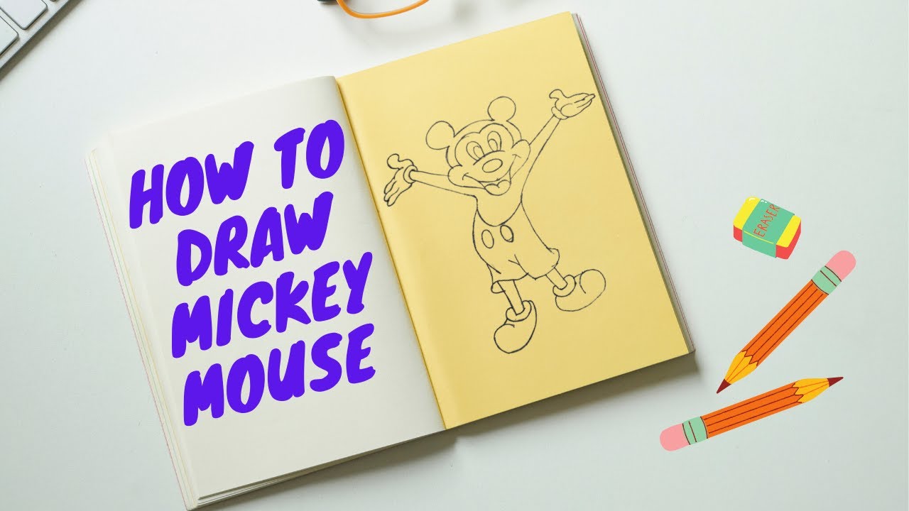 How To Draw Mickey Mouse For Beginners and Kids(Part-1) - YouTube