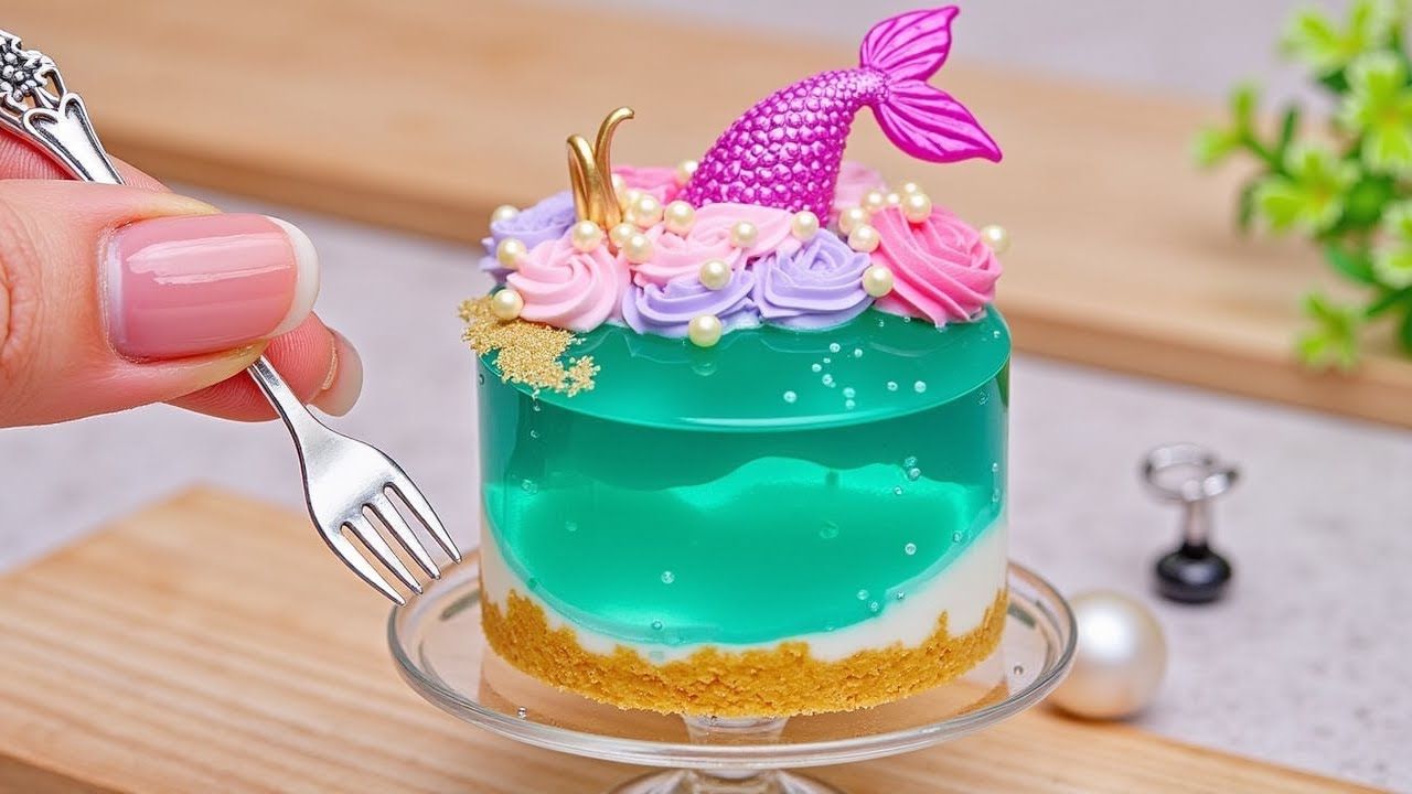 [💕Mini Cake 💕] Amazing Miniature OCEAN Cake | Wonderful Mermaid Cake ...