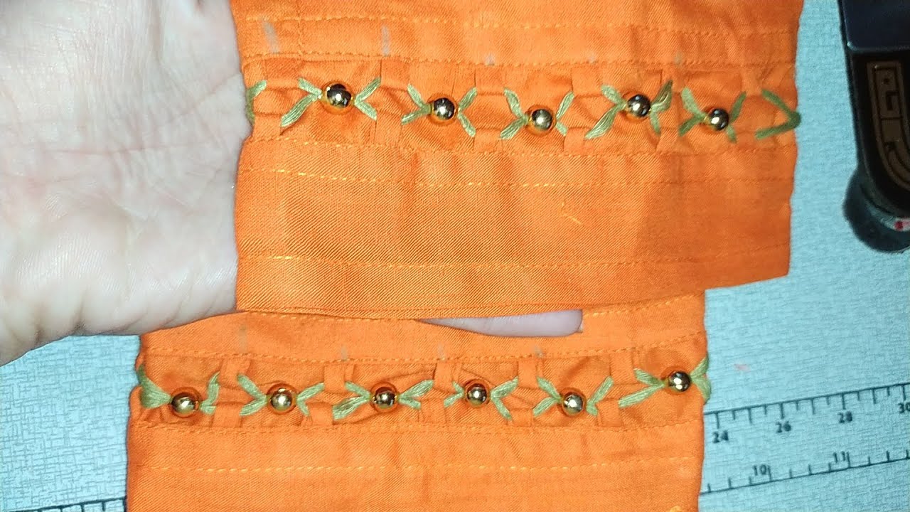 Very stylish beaded pant design || pant bottom design - YouTube