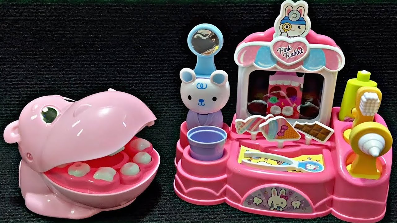 Pink Rabbit Dentist Set Satisfying with Unboxing Compilation Toys ASMR ...