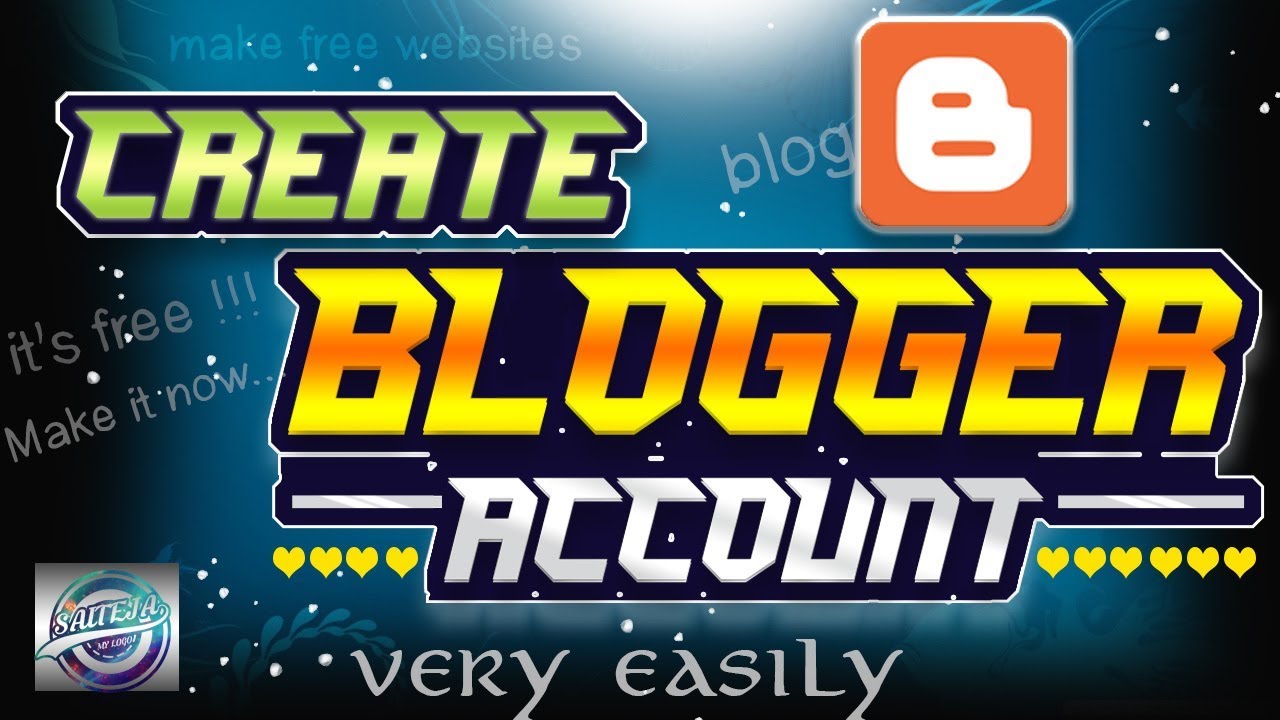 How to create a Blogger Account|| Very easier and Faster|| Earn money ...
