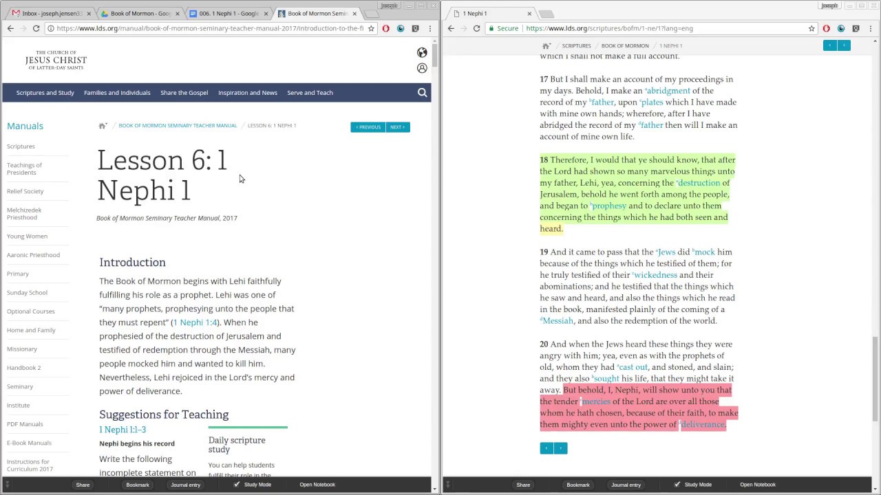How to put in LDS Seminary quotes in your scriptures with a web browser ...