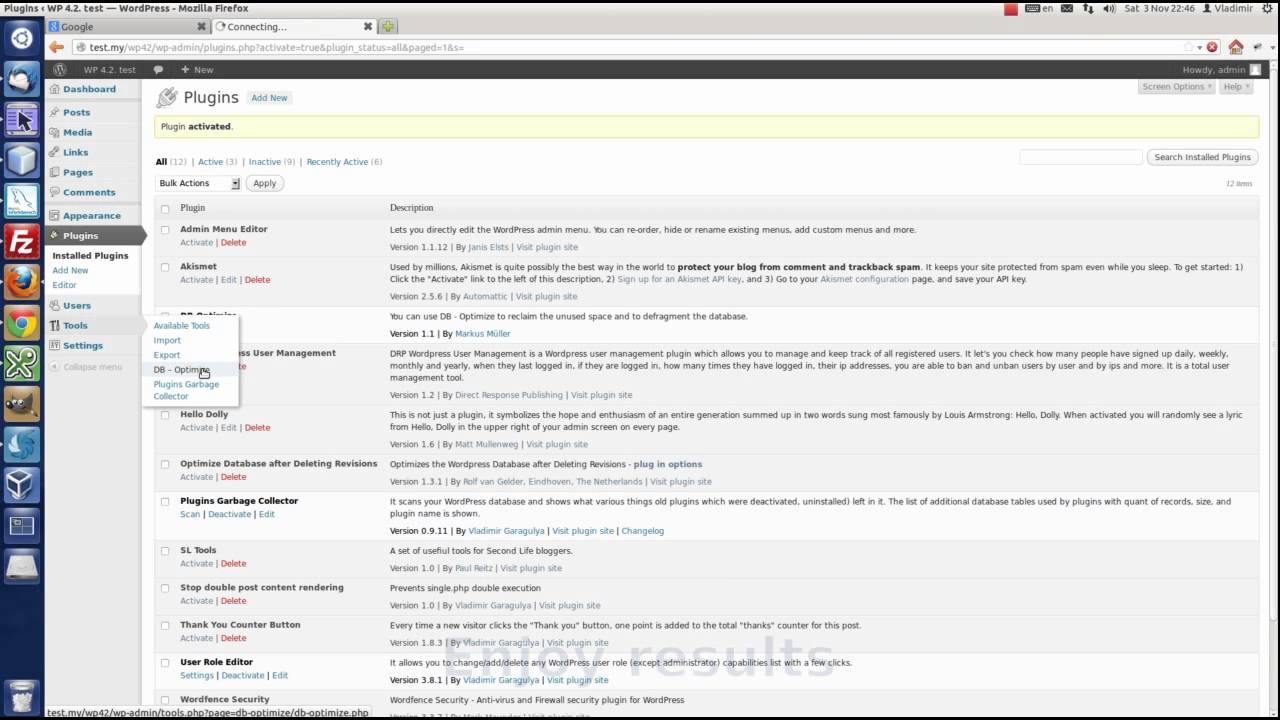 DB Optimize WordPress plugin - YouTube