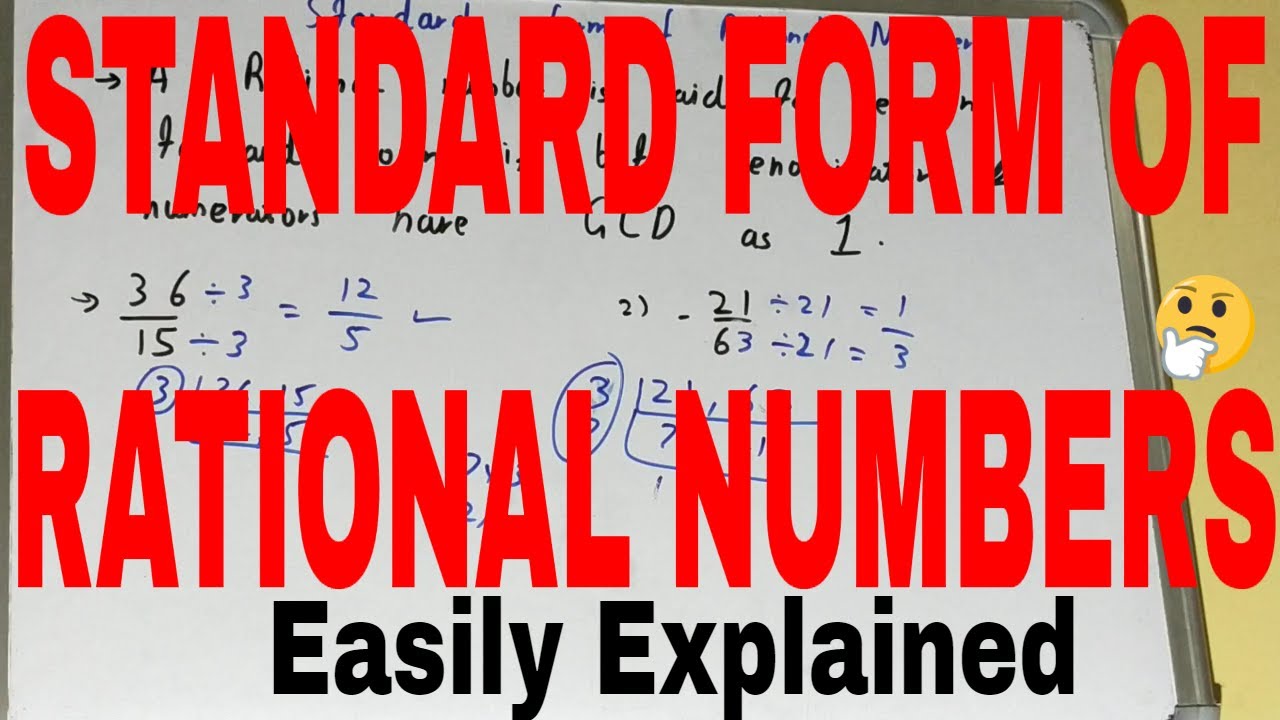 Standard Form Of Rational Numbers Examples How To Find Standard Form Of Standard Form Of Rational Numbers Examples How To Find Standard Form Of
