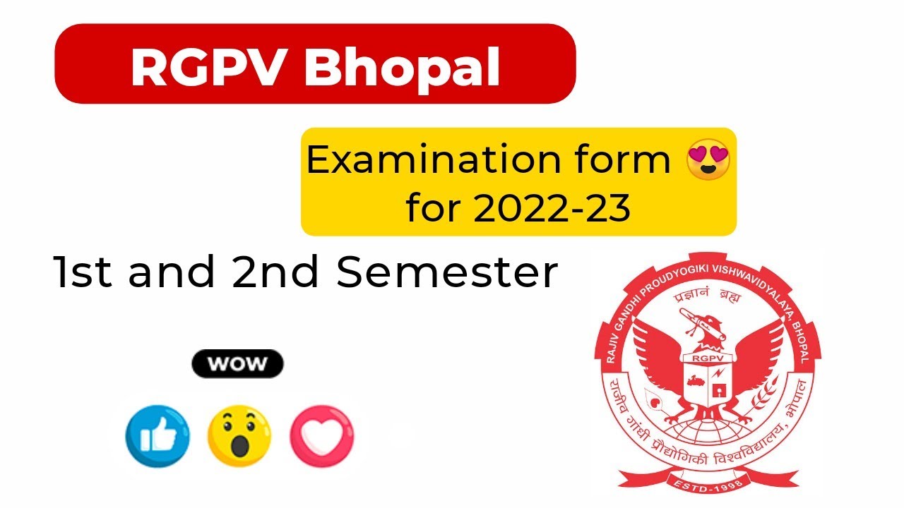 rgpv 1st and 2nd sem exam form | rgpv exam form | rgpv news today ...
