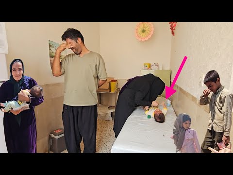 Taking a baby to the doctor for a checkup; a concern in a nomadic family