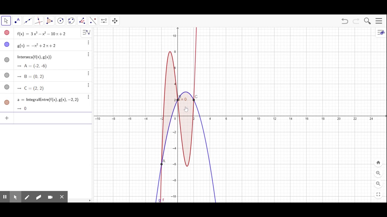 Cálculo de áreas con Geogebra - YouTube