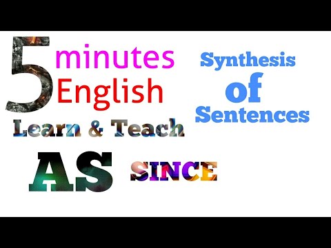 5 minutes English I Learn and Teach I Synthesis of Sentences As and ...