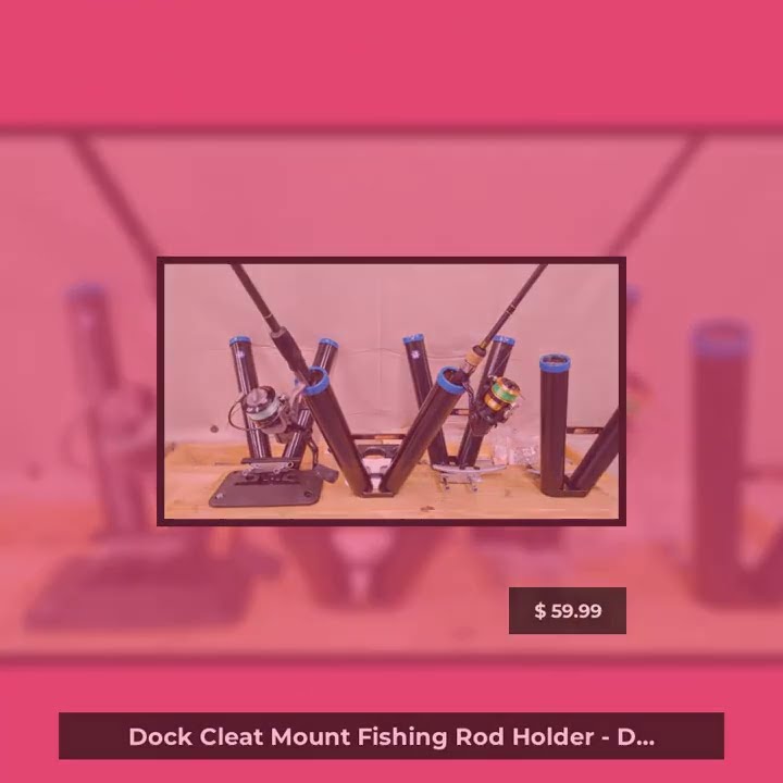 Dock Cleat Mount Fishing Rod Holder - Dock-It - What The Fish Fishing ...