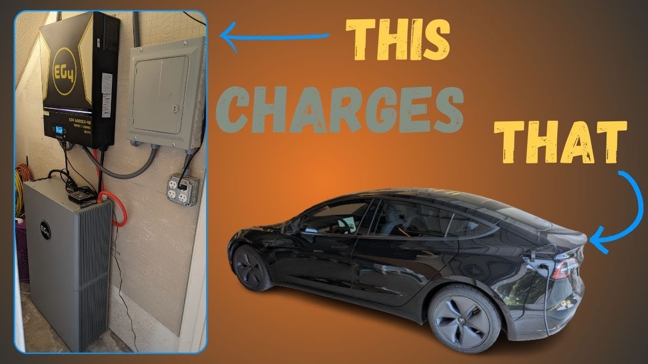 I built a DIY off-grid solar power system to charge my Tesla electric ...
