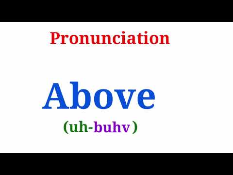 Above | How to Pronounce "Above" | Correct Pronunciation | Phonics ...