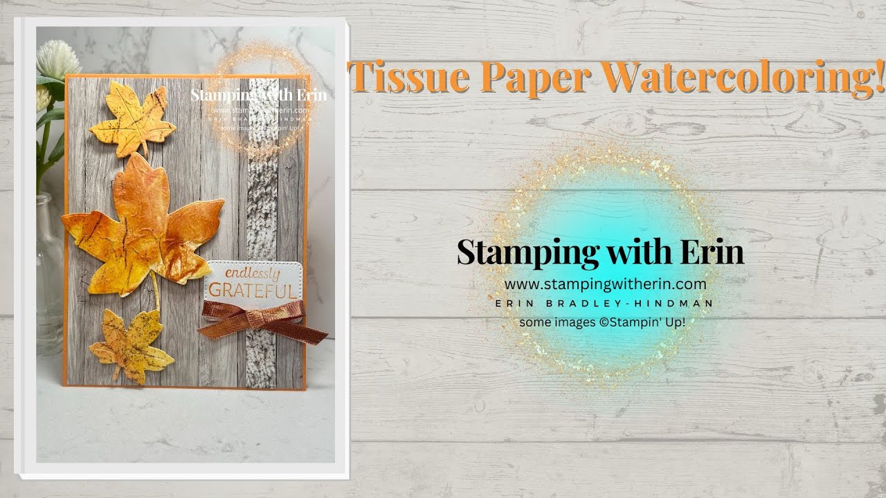 Tissue Paper Watercoloring for Die Cuts! - YouTube