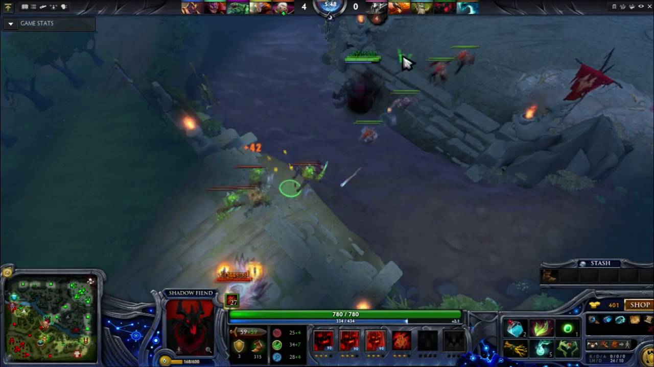 Dota 2 kill creeps - YouTube