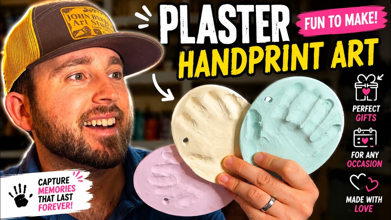 Fun Plaster handprints with the Kids! Fun kids Ornament crafts! - YouTube