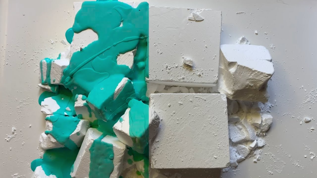 Extreme Chalk Crushing ~ Satisfying Chalk Break | Color Explosion ASMR ...
