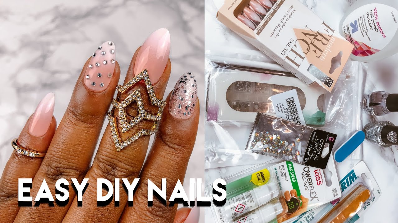 How To Do Fake Nails At Home | Beginner Friendly DIY | Under $20 - YouTube